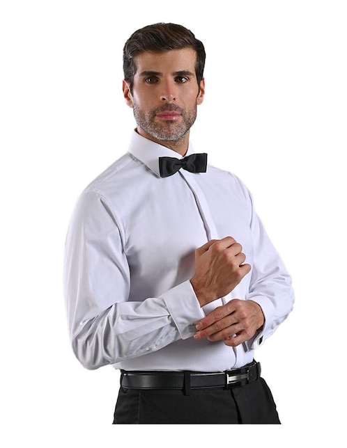 Camisa de vestir Michel Blanc manga larga para hombre 1