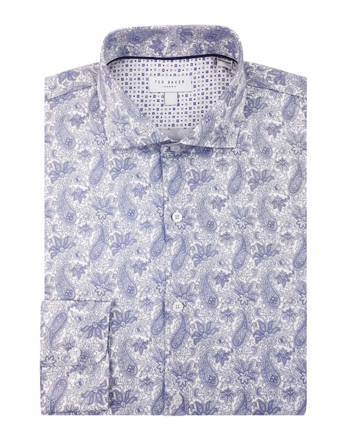 Camisa de vestir Ted Baker de algodón manga larga para hombre 1