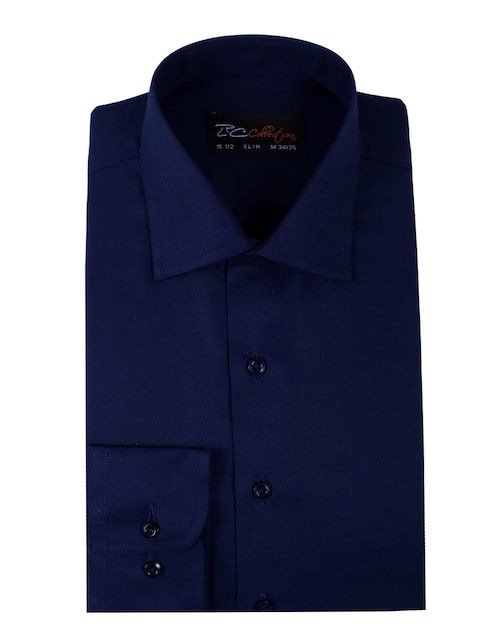 Camisa de vestir L.P.C. de mezcla de materiales manga larga para hombre 1