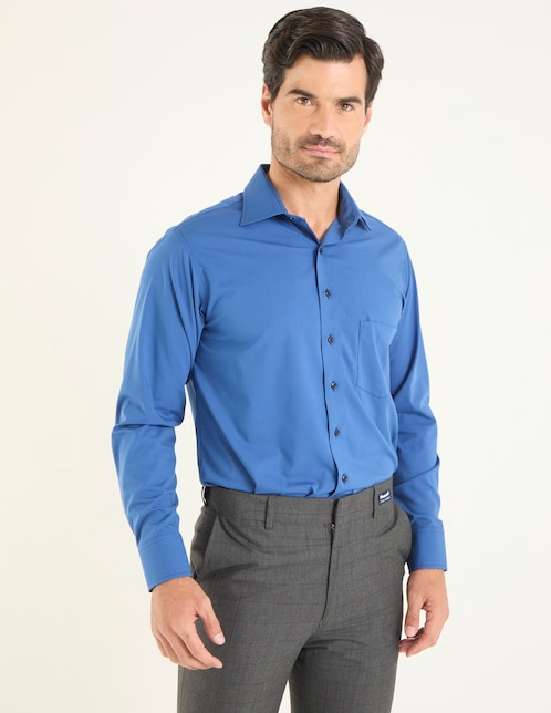 Camisa de vestir L.P.C. de bambú manga larga para hombre 1