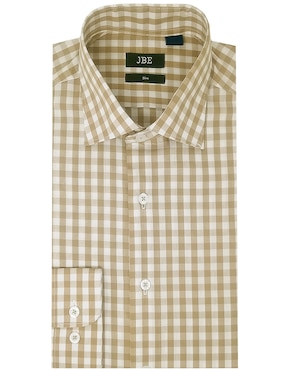 Camisa de vestir JBE de algodón manga larga para hombre
