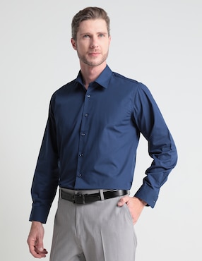 Camisa de vestir Regent Street de algodón manga larga para hombre