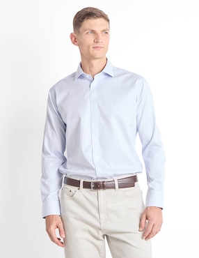 Camisa de vestir Calderoni de algodón manga larga para hombre