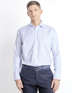 Camisa de vestir Calderoni de algodón manga larga para hombre