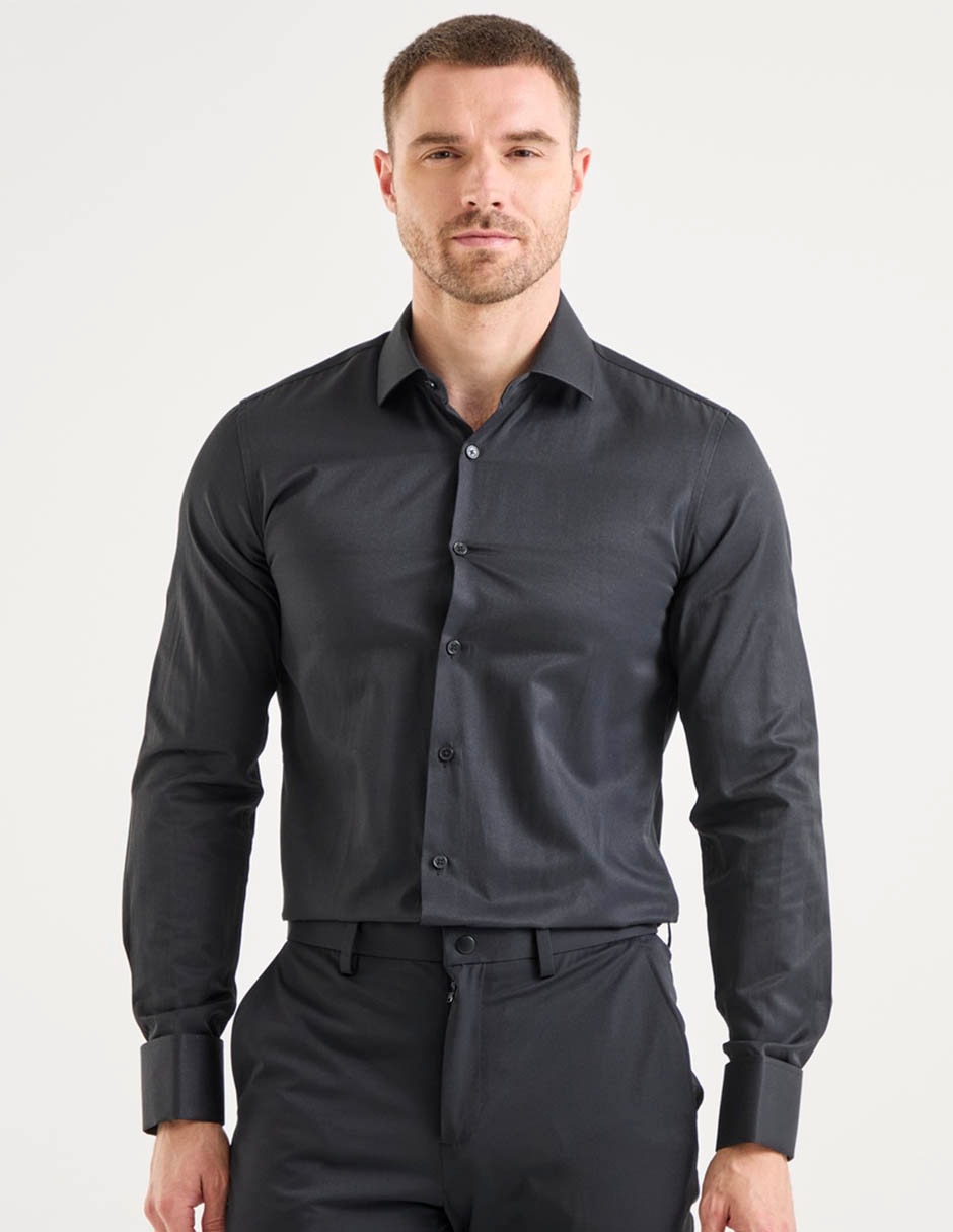 Camisa de vestir Kenneth Cole manga larga para hombre